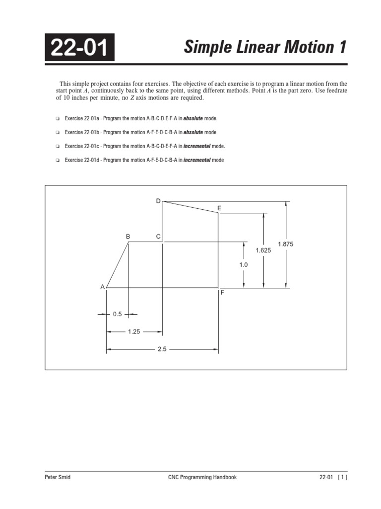 CNC Linear Motion Exercises | PDF | Numerical Control | Applied And ...