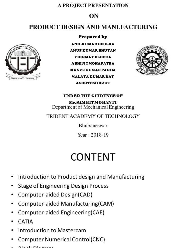 ON Product Design and Manufacturing: Prepared by | PDF | Numerical Control | Computer Aided Design
