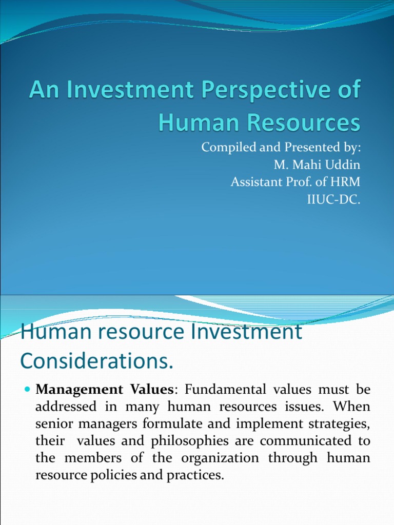 Investing in Human Capital: A Review of Strategic Considerations for ...