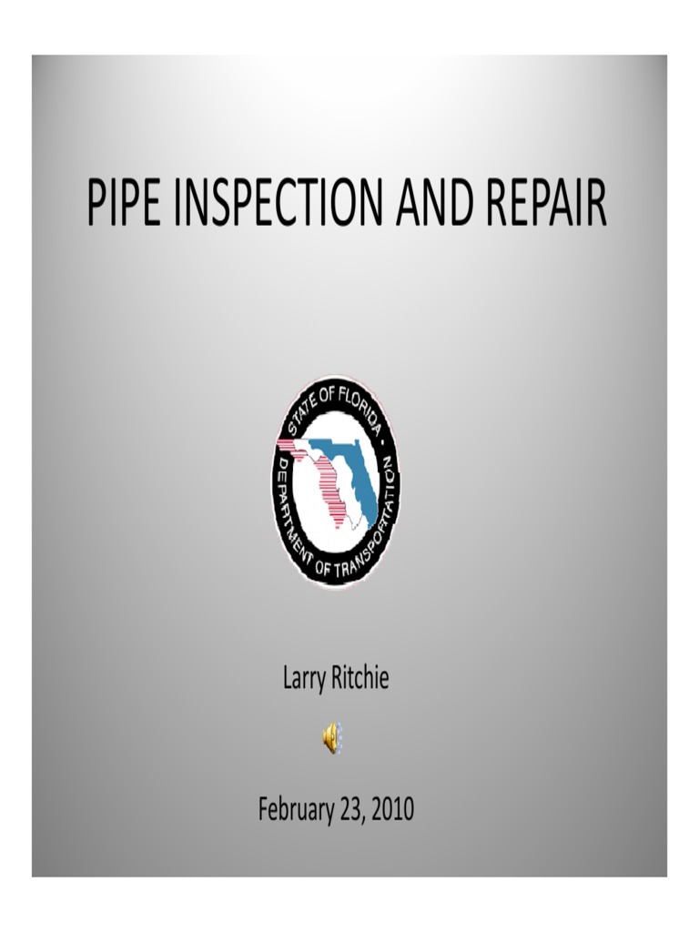 2010 Construction Conference Pipe Inspection and Repair3 | PDF | Pipe ...