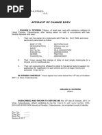Affidavit of Change Color | PDF | Affidavit | Evidence