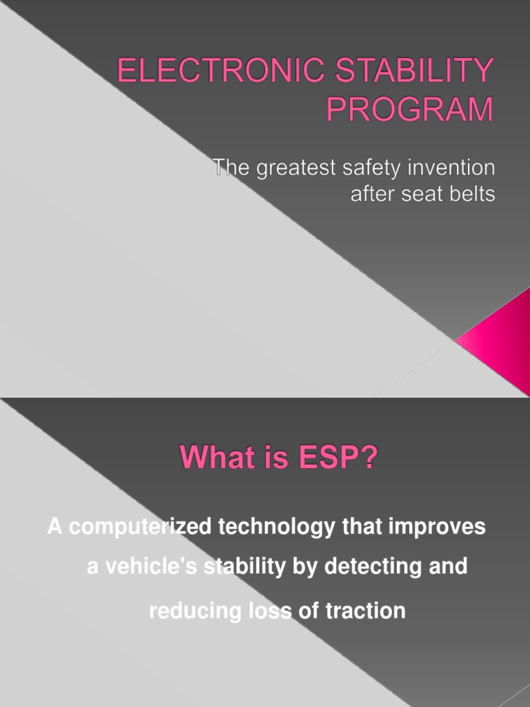 Electronic Stability Program | PDF | Vehicle Technology | Mechanical ...