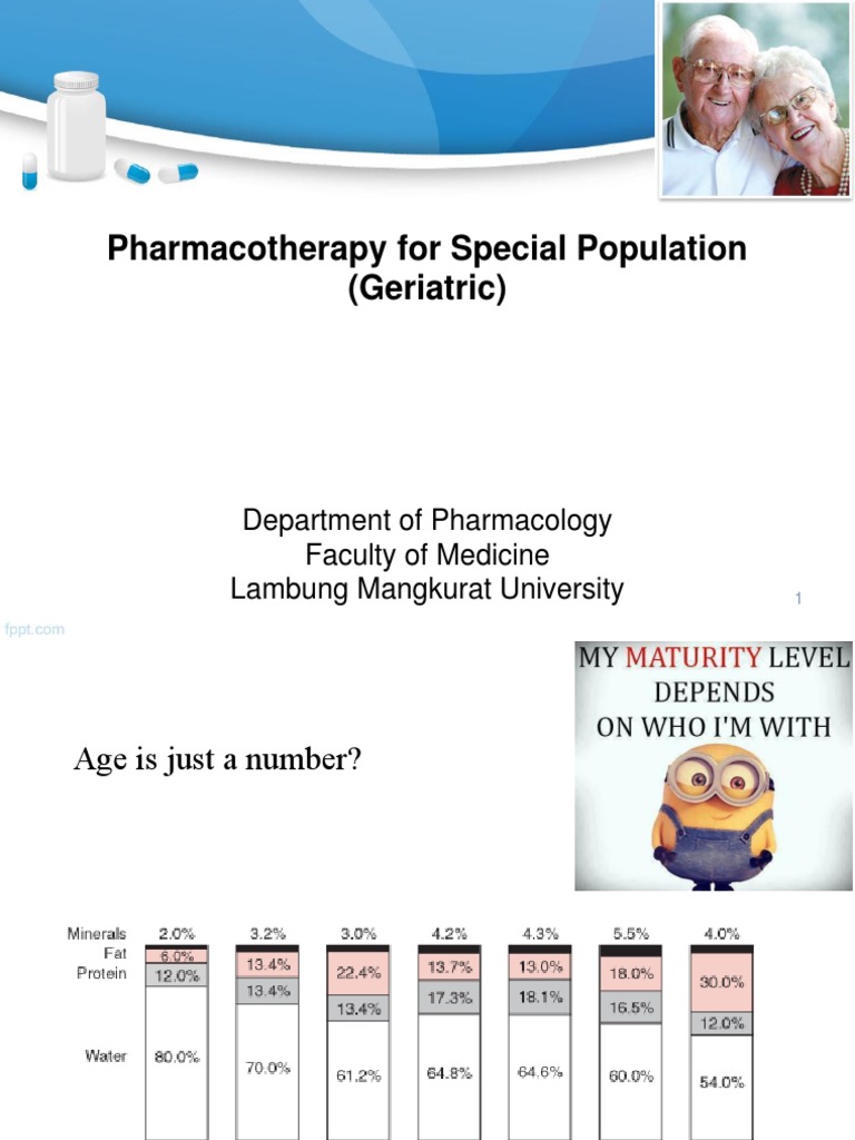 Pharmacotherapy For Special Population | PDF | Geriatrics | Health Sciences