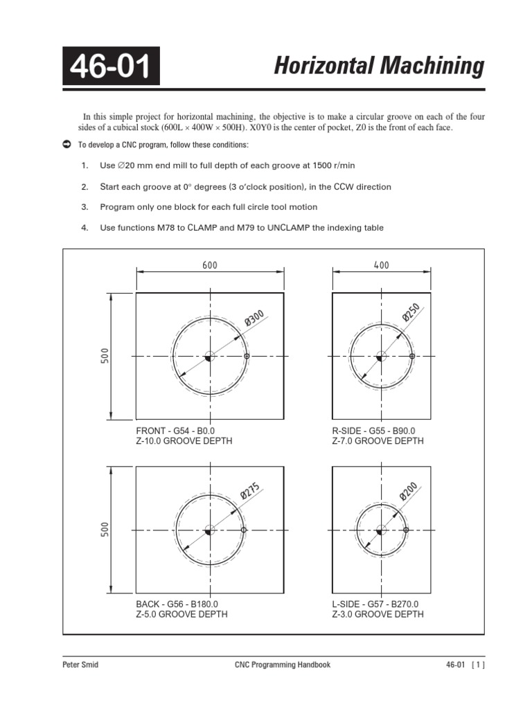 CNC Programming for Circular Grooves | PDF