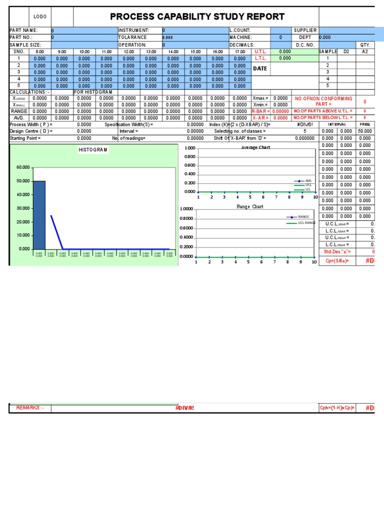 Process Capability Study Report: U.T.L. L.T.L | Download Free PDF ...