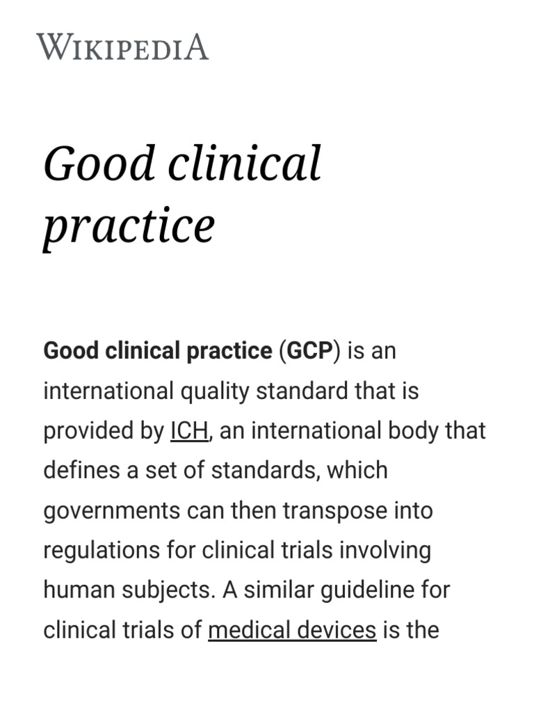 Good Clinical Practice Guidelines | PDF | Clinical Research | Clinical ...