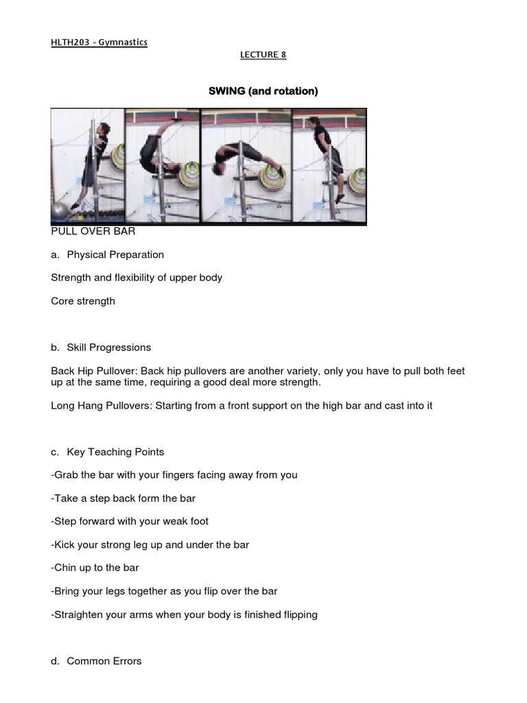 Lecture 8 Gymnastics | PDF | Gymnastics | Sports