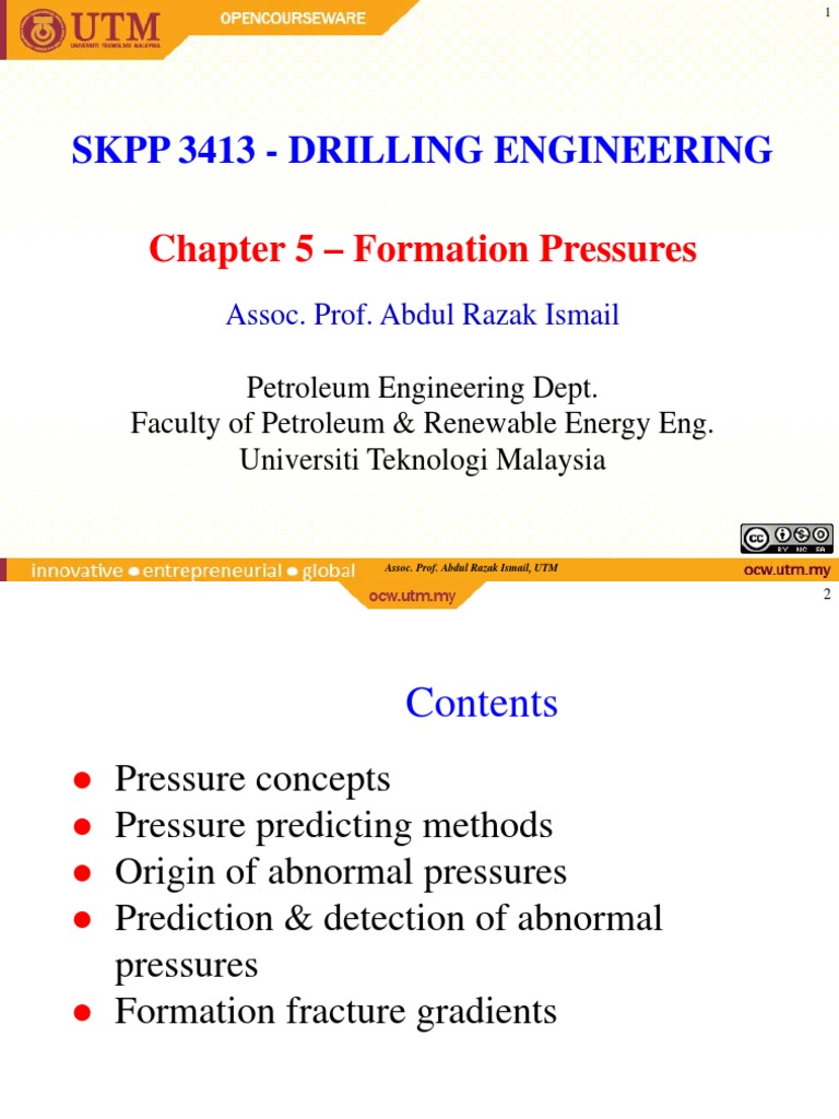 CH 5 Formation Pressures PDF | PDF | Porosity | Pressure