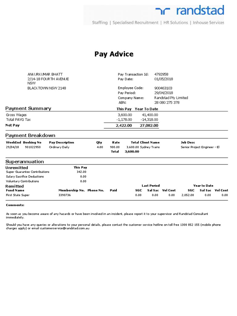 Pay Advice: Payment Summary | PDF | Personal Finance | Public Finance