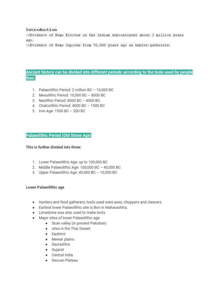 Prehistoric Age | PDF | Paleolithic | Stone Age