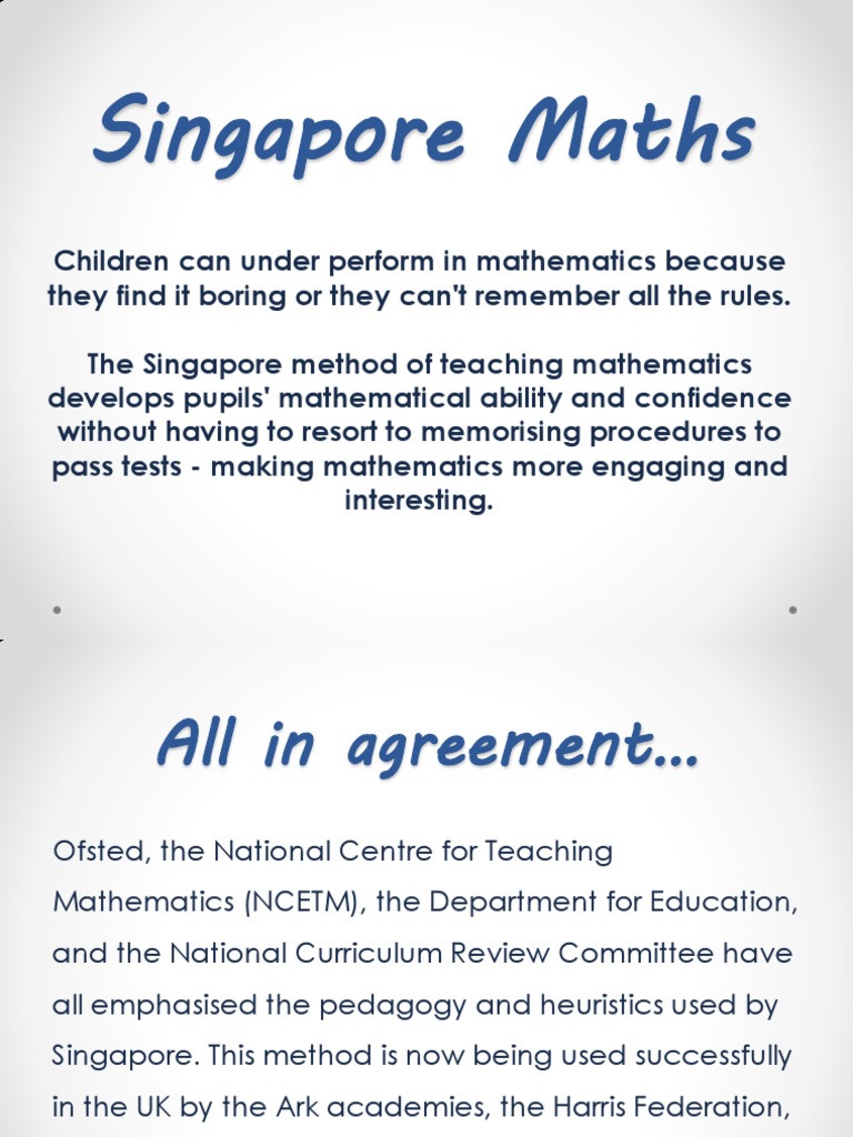 Singapore Maths Bar Model | PDF | Teaching Mathematics | Curriculum