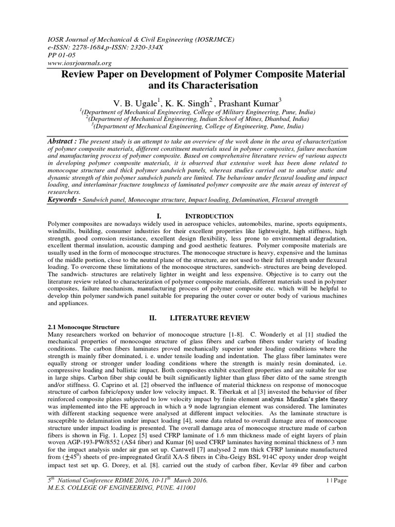 Review Paper On Development of Polymer Composite Material and Its ...