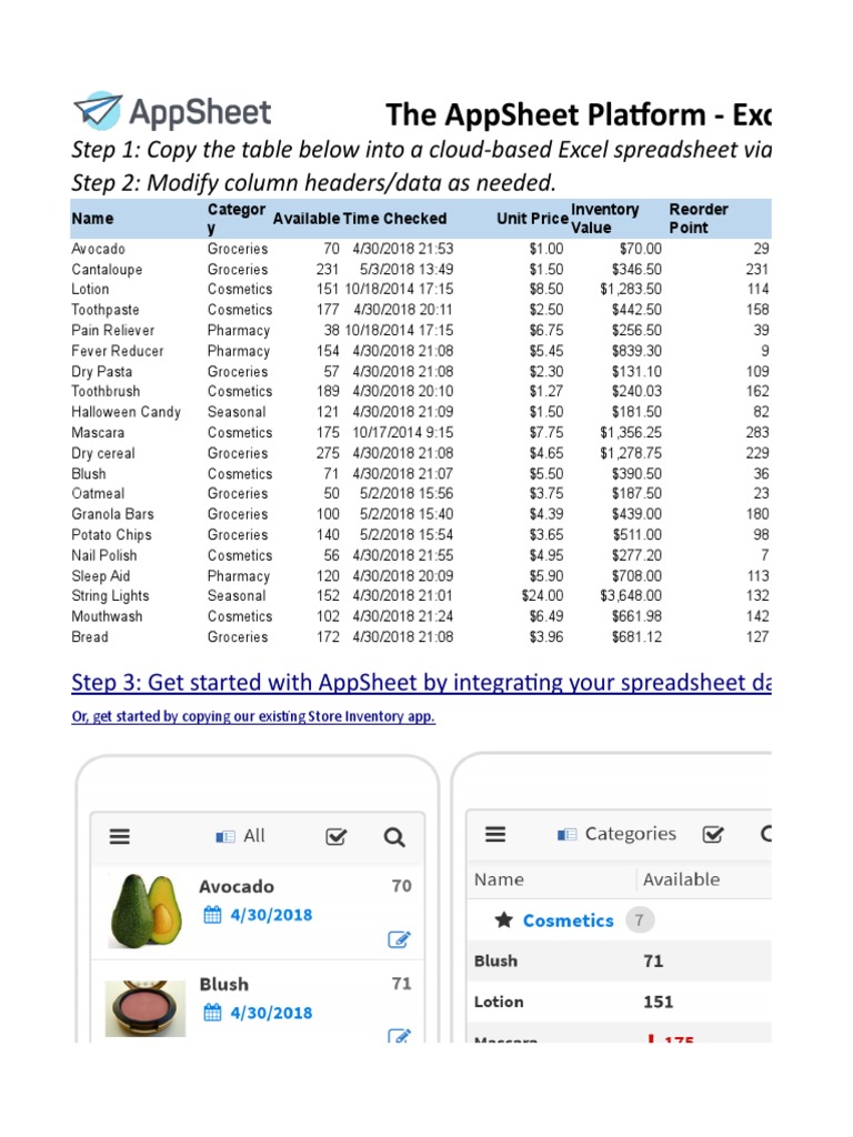 Store Inventory Excel Template | PDF | Computing