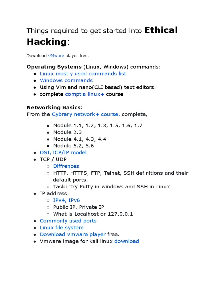 Ethical Hacking Workshop | PDF | Internet Protocol Suite | File ...