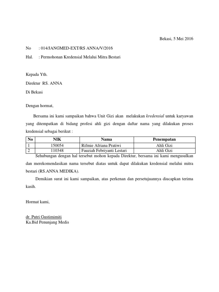 Surat Pengajuan Mitra Bestariu | PDF