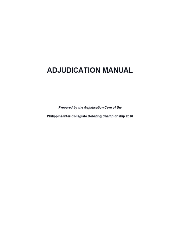 PIDC Adjudication Manual 2016 | PDF | Argument | Reason