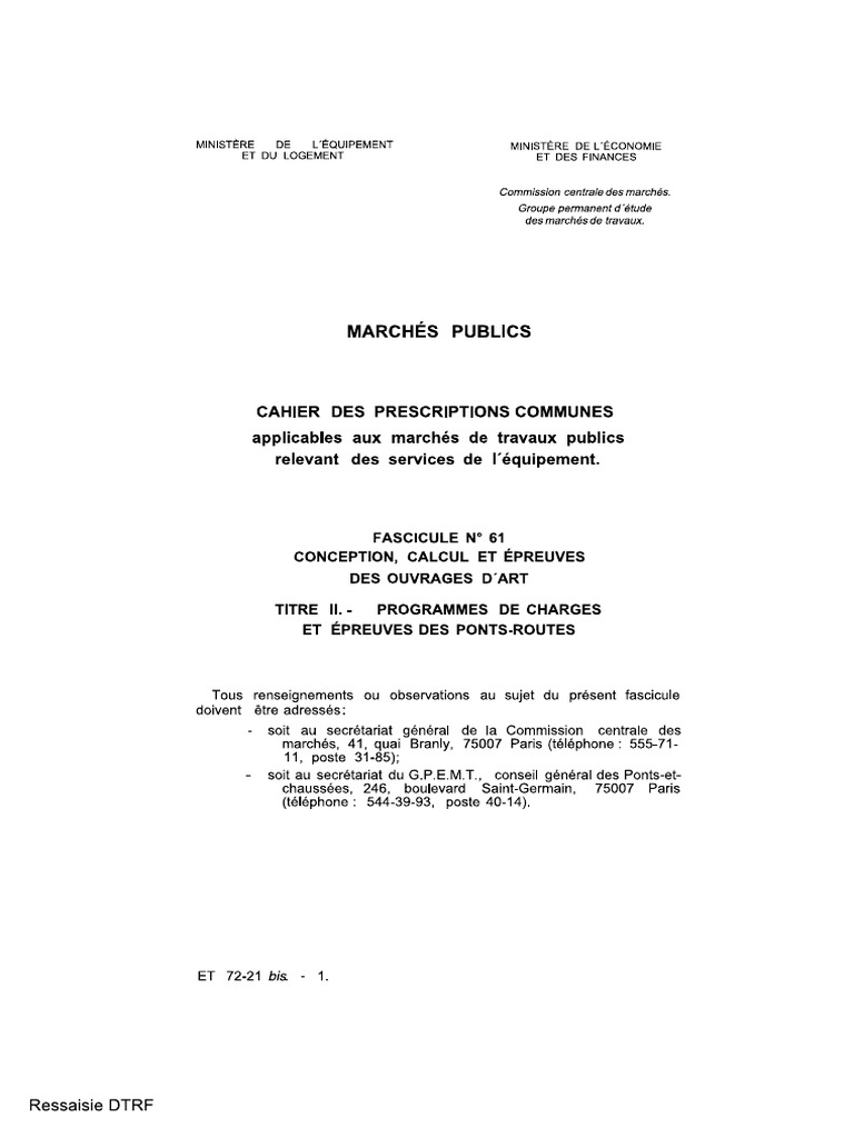 Fascicule 61 Titre 2 PDF | PDF