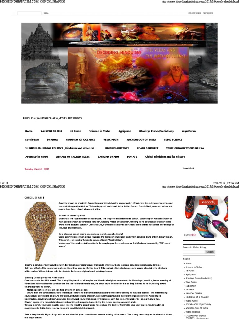Significance of Shankh in Hindu Rituals | PDF | Dharma | Moksha