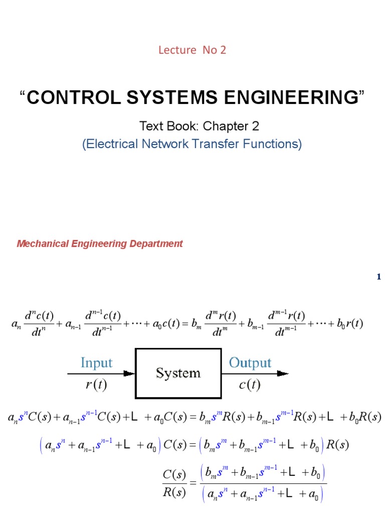 Electrical Network Transfer Functions | PDF | Signal Processing ...