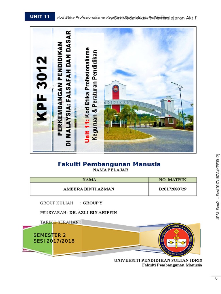 UNIT 11 Kod Etika Keguruan & Peraturan | PDF