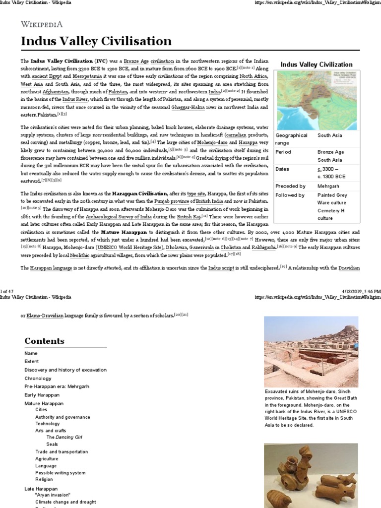 Indus Valley Civilisation | PDF