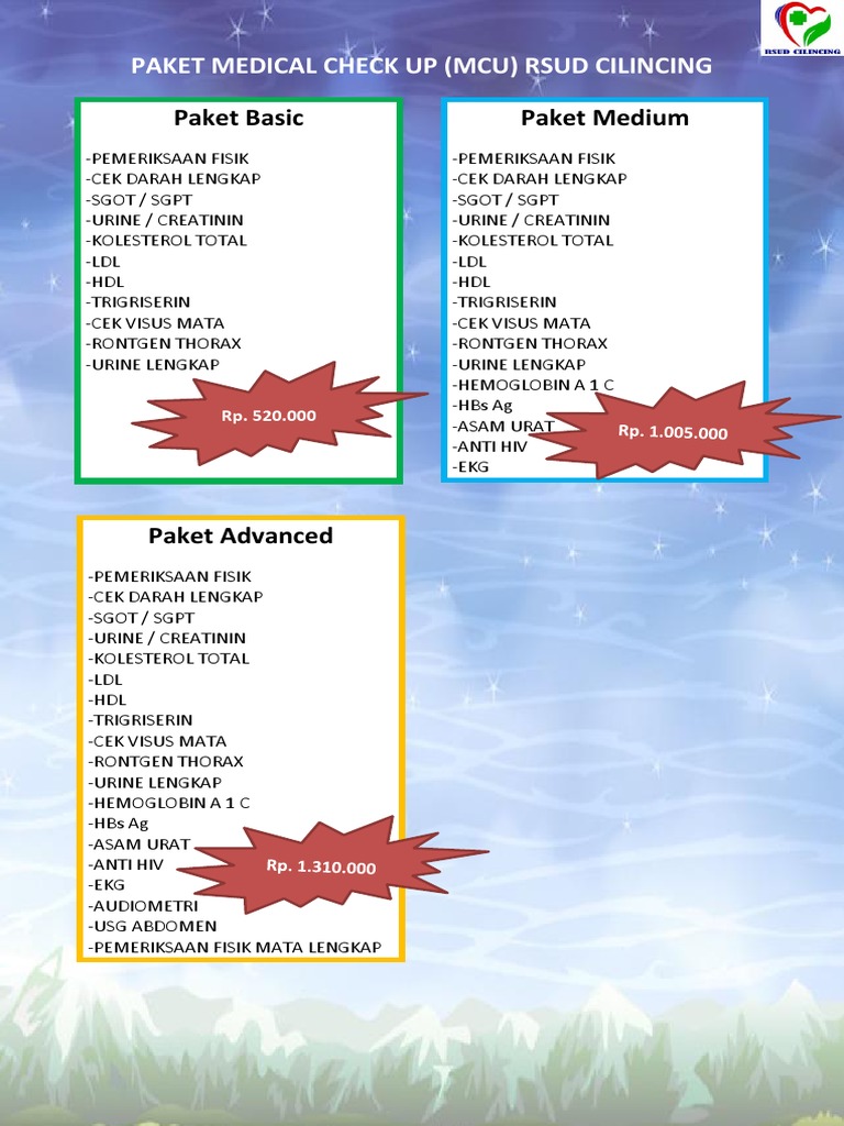 Paket Medical Check Up | PDF | Wellness | Science & Mathematics