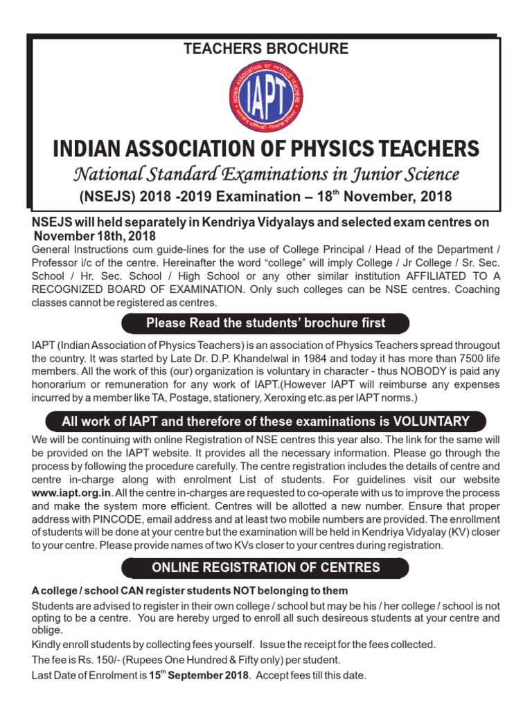 A Guide for Teachers: Instructions and Procedures for the Indian ...