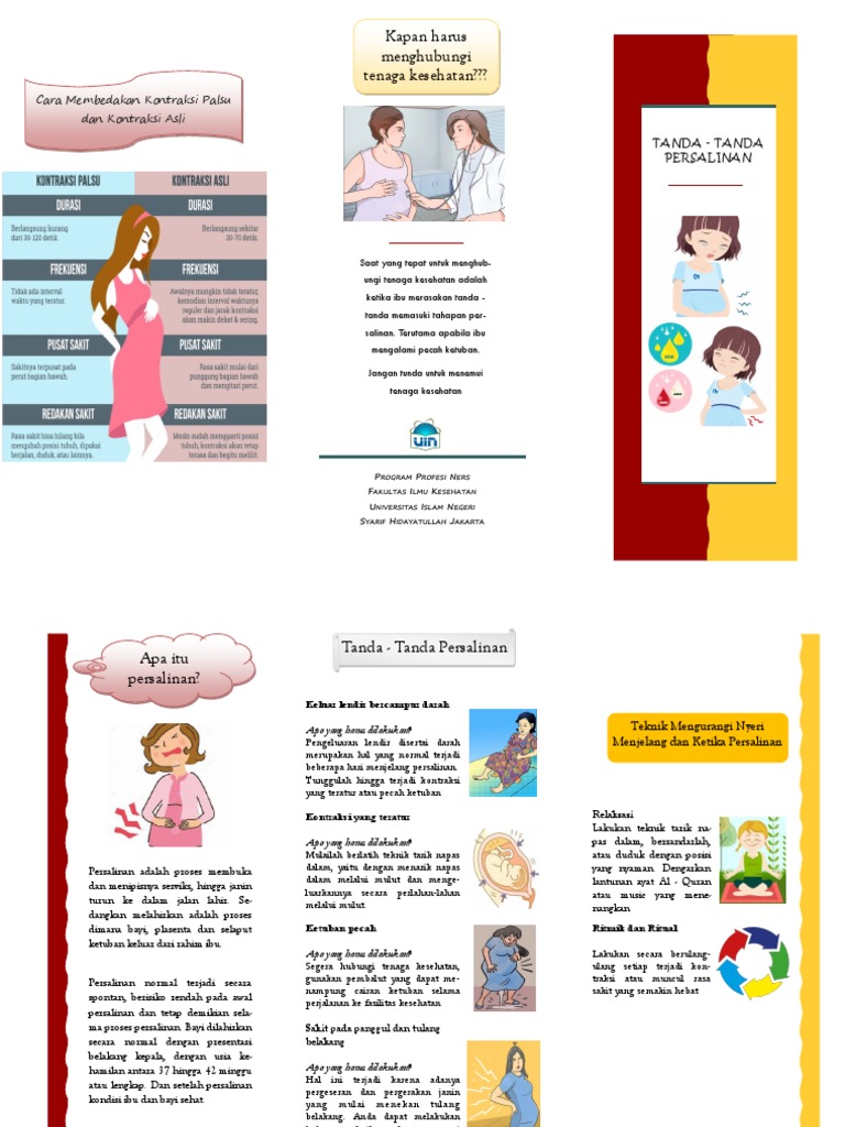 Leaflet Tanda Persalinan | PDF