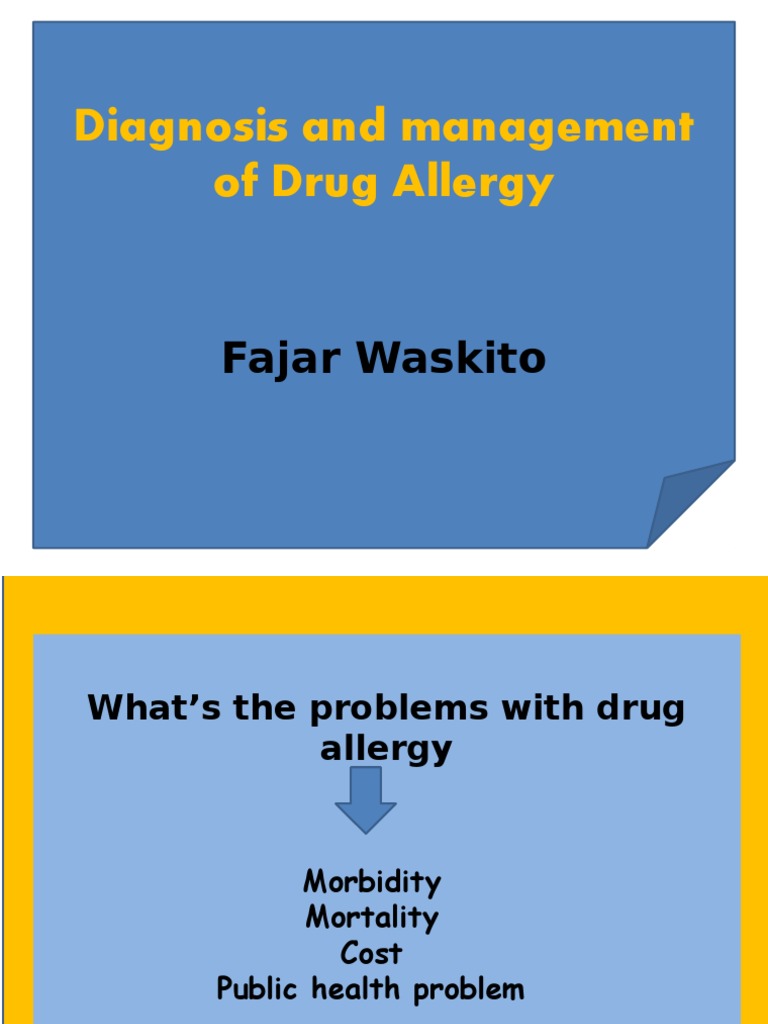 Diagnosis and Management of Drug Allergy | Download Free PDF | Allergy ...