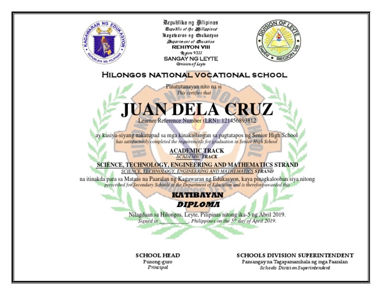 Stem Diploma Sample | PDF