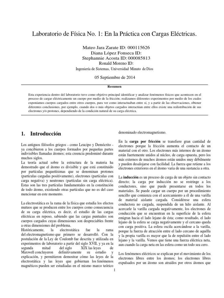 Documento Random | PDF | Electrostática | Electrón