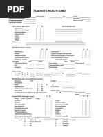 School Health Examination Card: Republic of The Philippines Department of Education | PDF ...