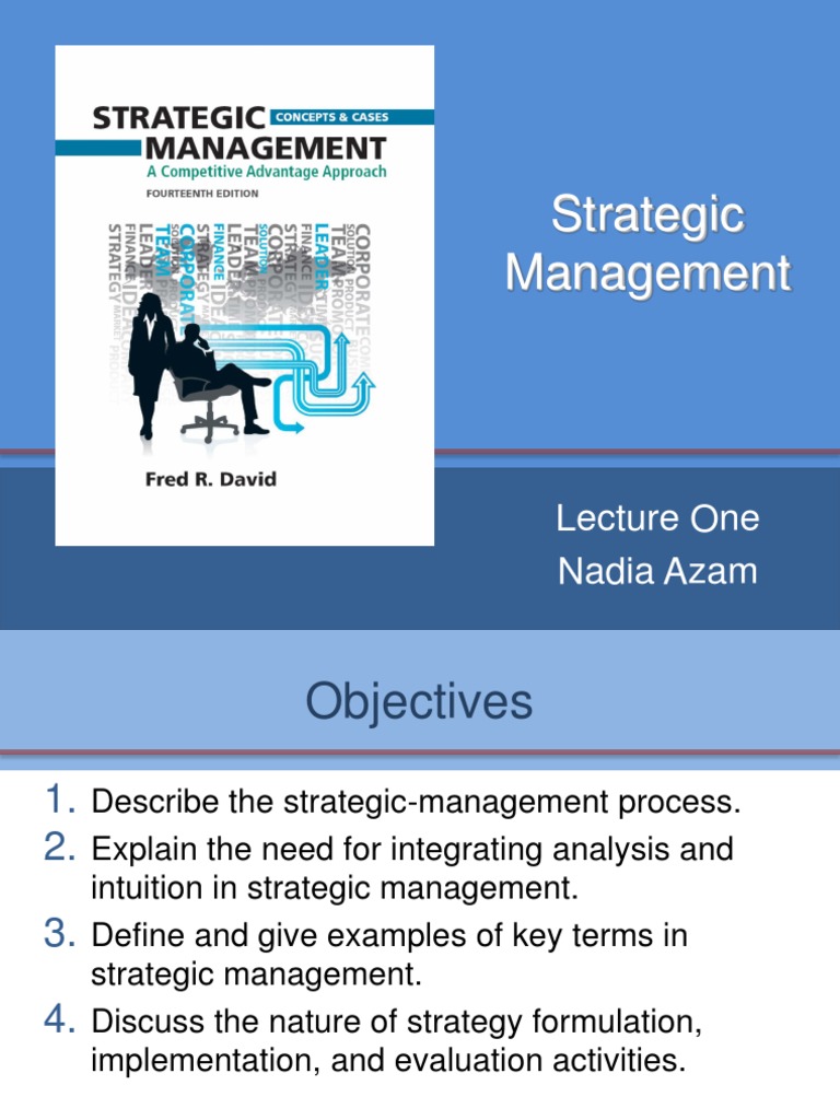 Strategic Management: Lecture One Nadia Azam | PDF | Strategic ...