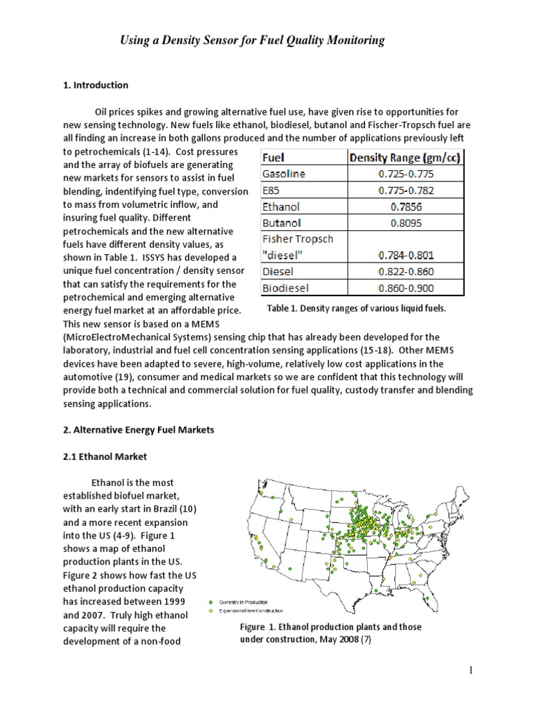 Fuel Quality Monitoring with Density Sensors | PDF | Gasoline | Biodiesel