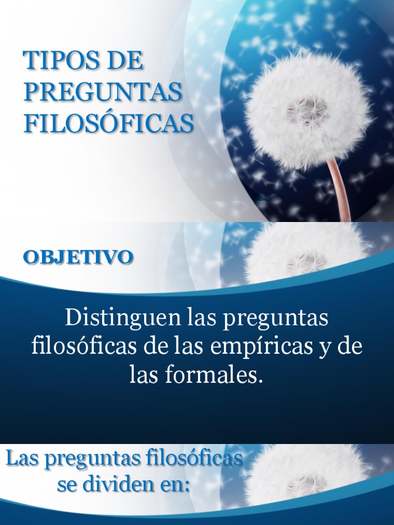 Tipos de Preguntas Filosóficas | PDF