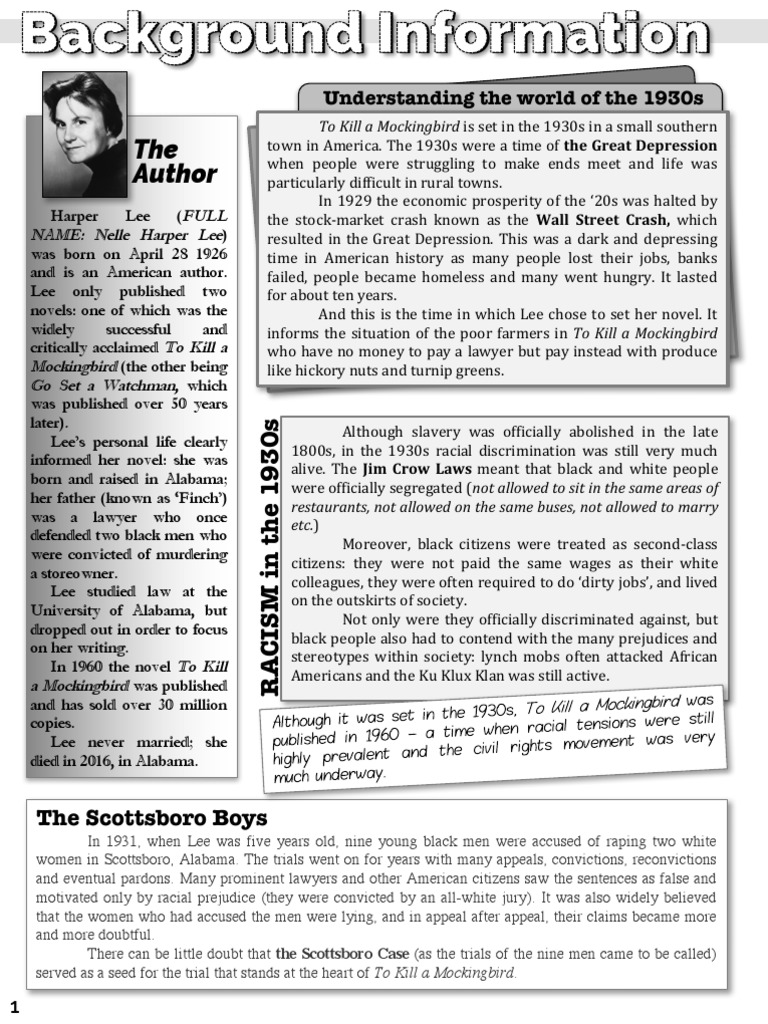 Tkam Worksheets | PDF | To Kill A Mockingbird | Prejudices