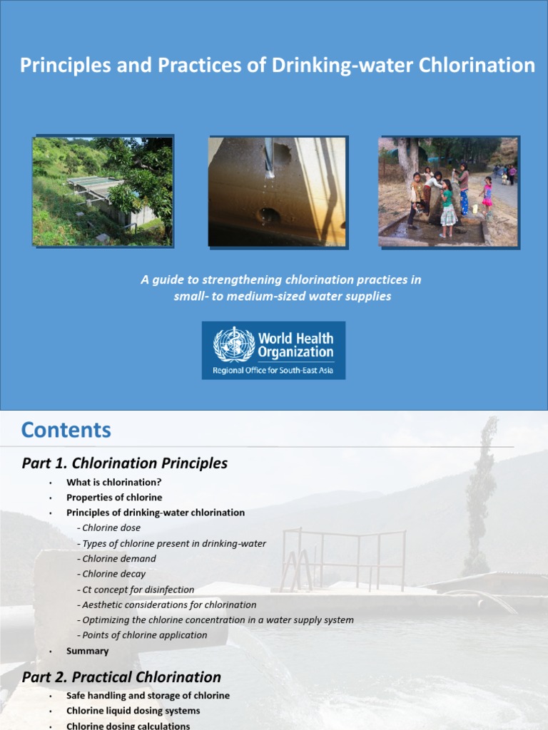 Chlorination Guide Presentation PDF | PDF | Water Purification | Chlorine