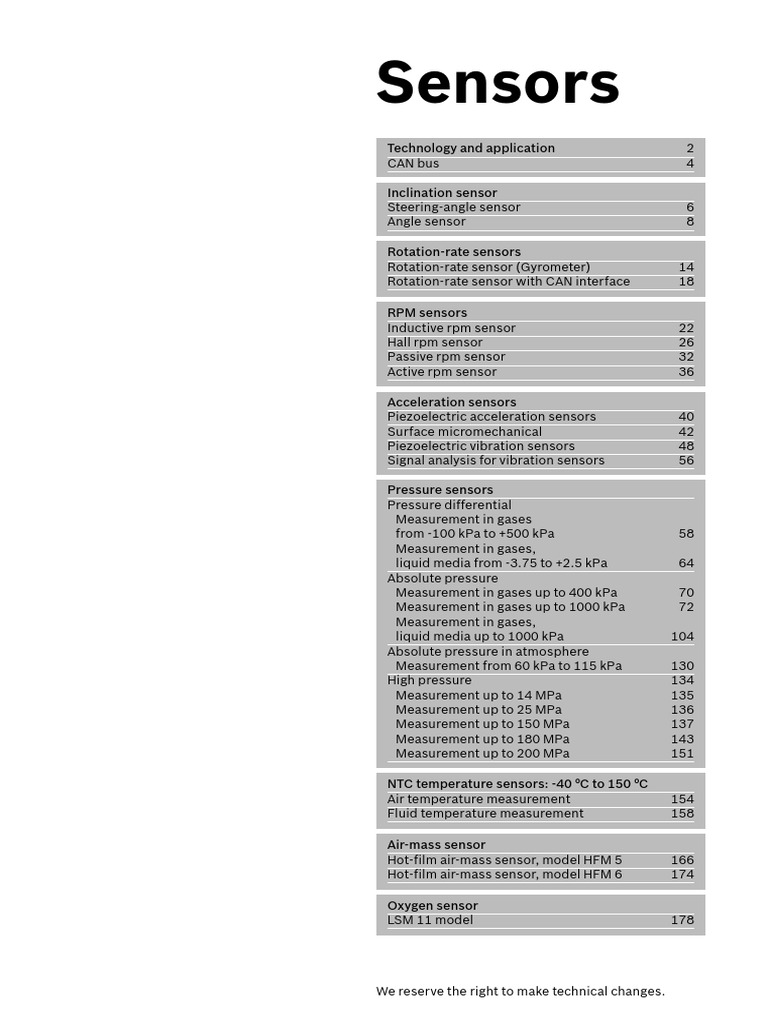 Bosch Sensors PDF | PDF | Nature