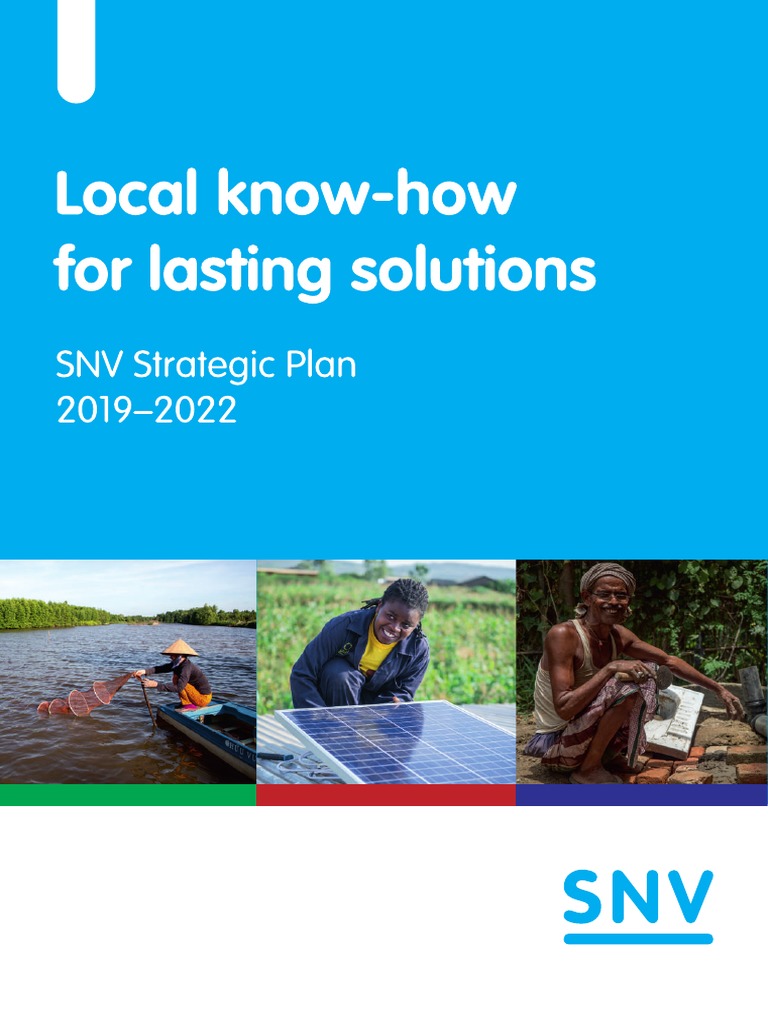 SNV Strategic Plan 2019 2022 1 | PDF | Wash | Sustainability