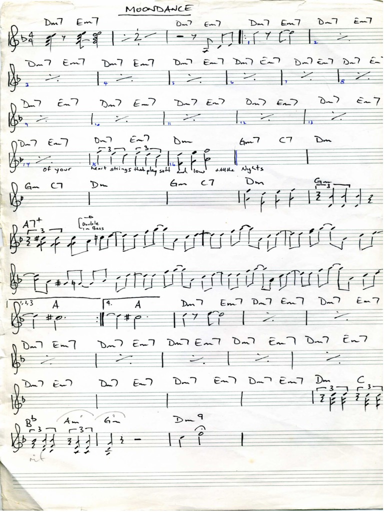 Moondance D Minor Lead Sheet | PDF