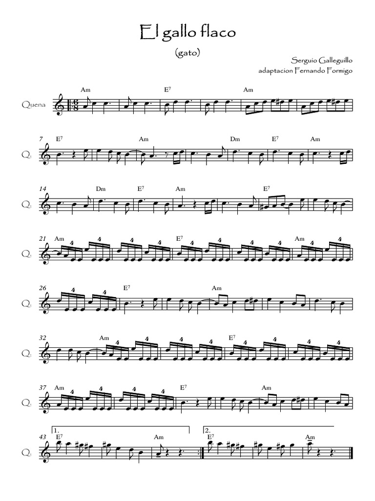 El Gallo Flaco Quena | PDF | Échecs