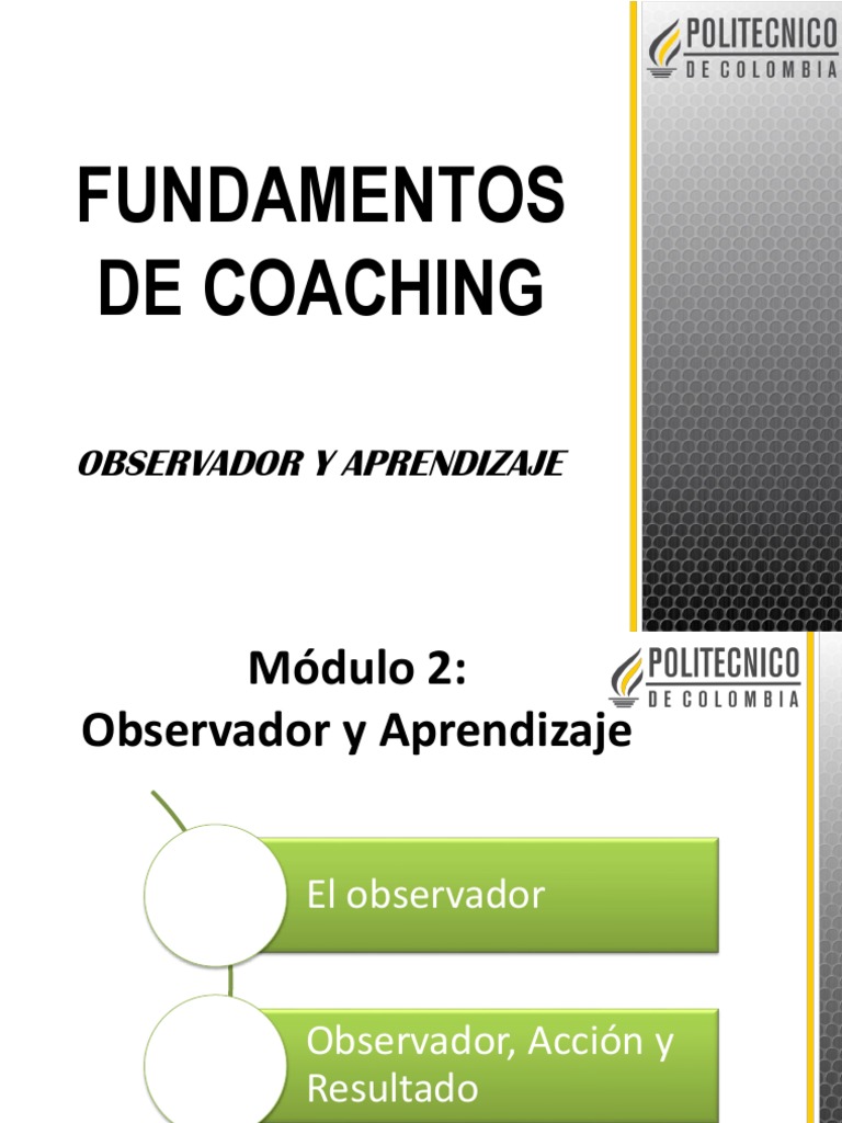 Fundamentos de Coaching | PDF | Vida | Aprendizaje