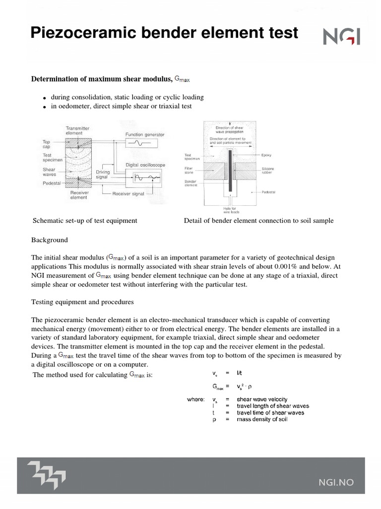 Lab-Test Bender Elements PDF | PDF | Geotechnical Engineering ...