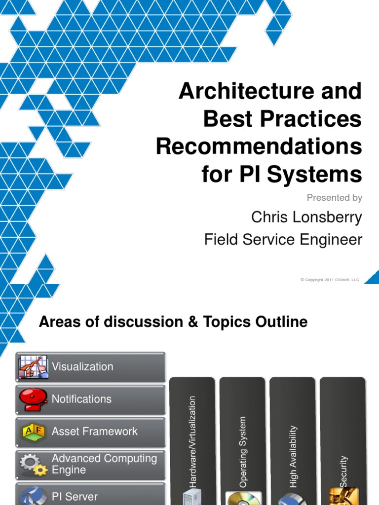 Architecture and Best Practices Recommendations: For PI Systems | PDF ...