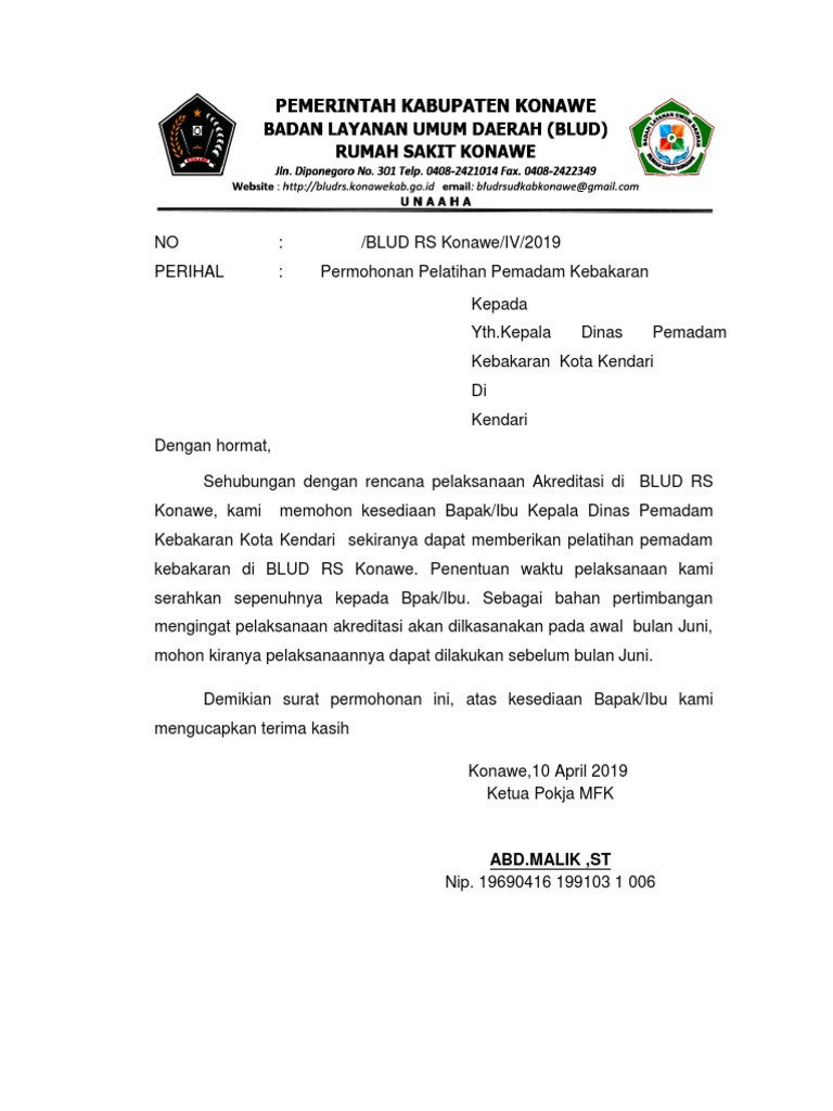 Surat Permohonan Pelatihan Code Red | PDF