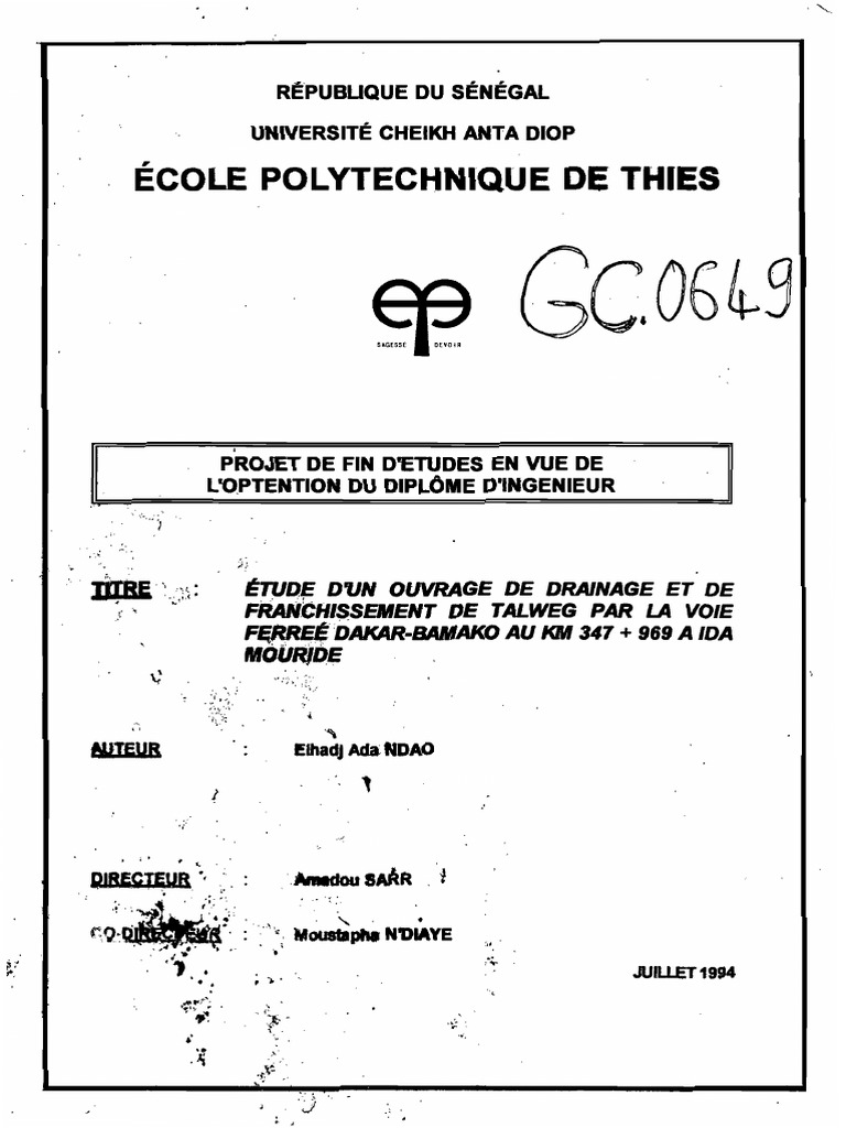 Pfe - Buse Metallique PDF | PDF | Dé | Hydrologie