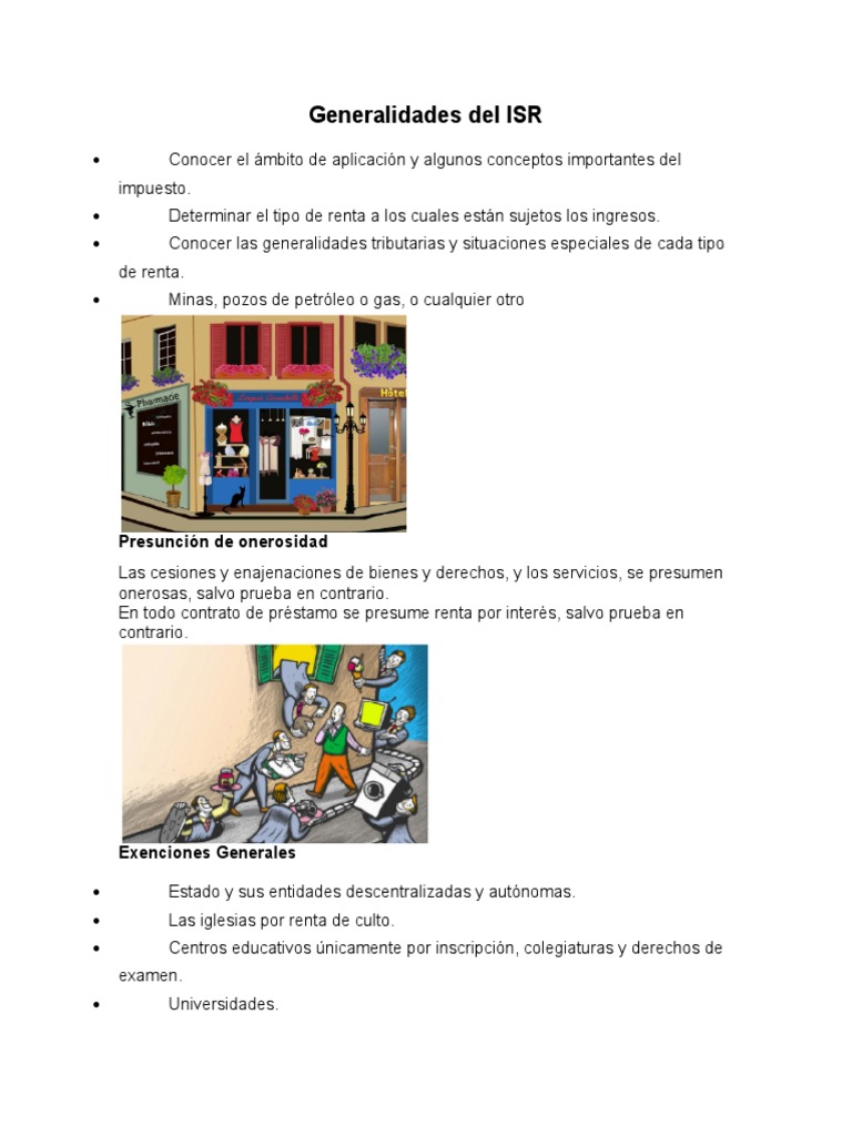 Generalidades Del ISR | Descargar gratis PDF | Impuesto sobre la renta | Impuestos