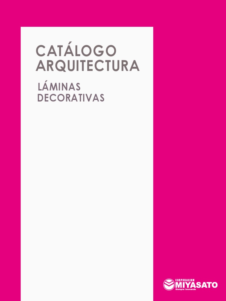 Miyasato Catalogo Laminas Decorativas PDF | PDF | Diseño | Lentes