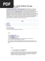 Ecuación de Estado Redlich-Kwong | PDF | Gases | Mecánica de Medios ...