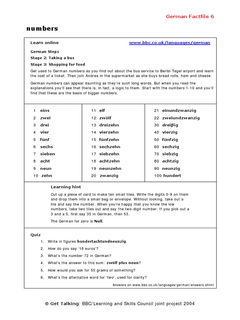 Numbers PDF | PDF